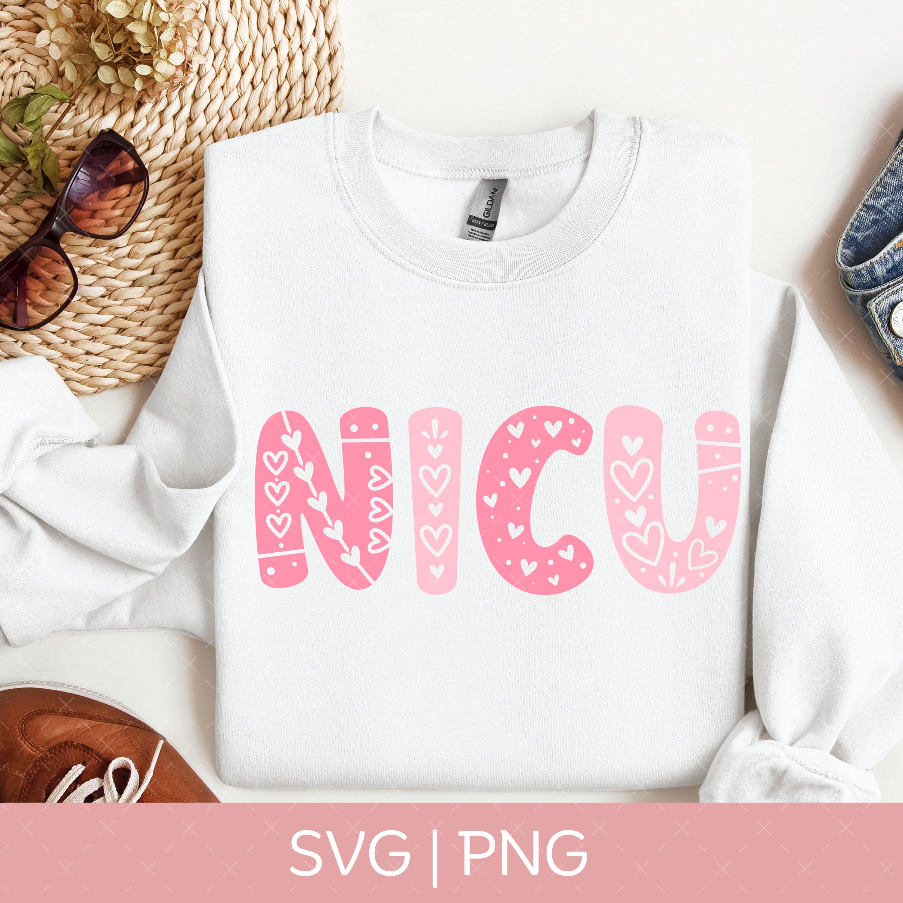 NICU Nurse Valentine's Day Svg PNG, NICU Valentine Cutting File ...