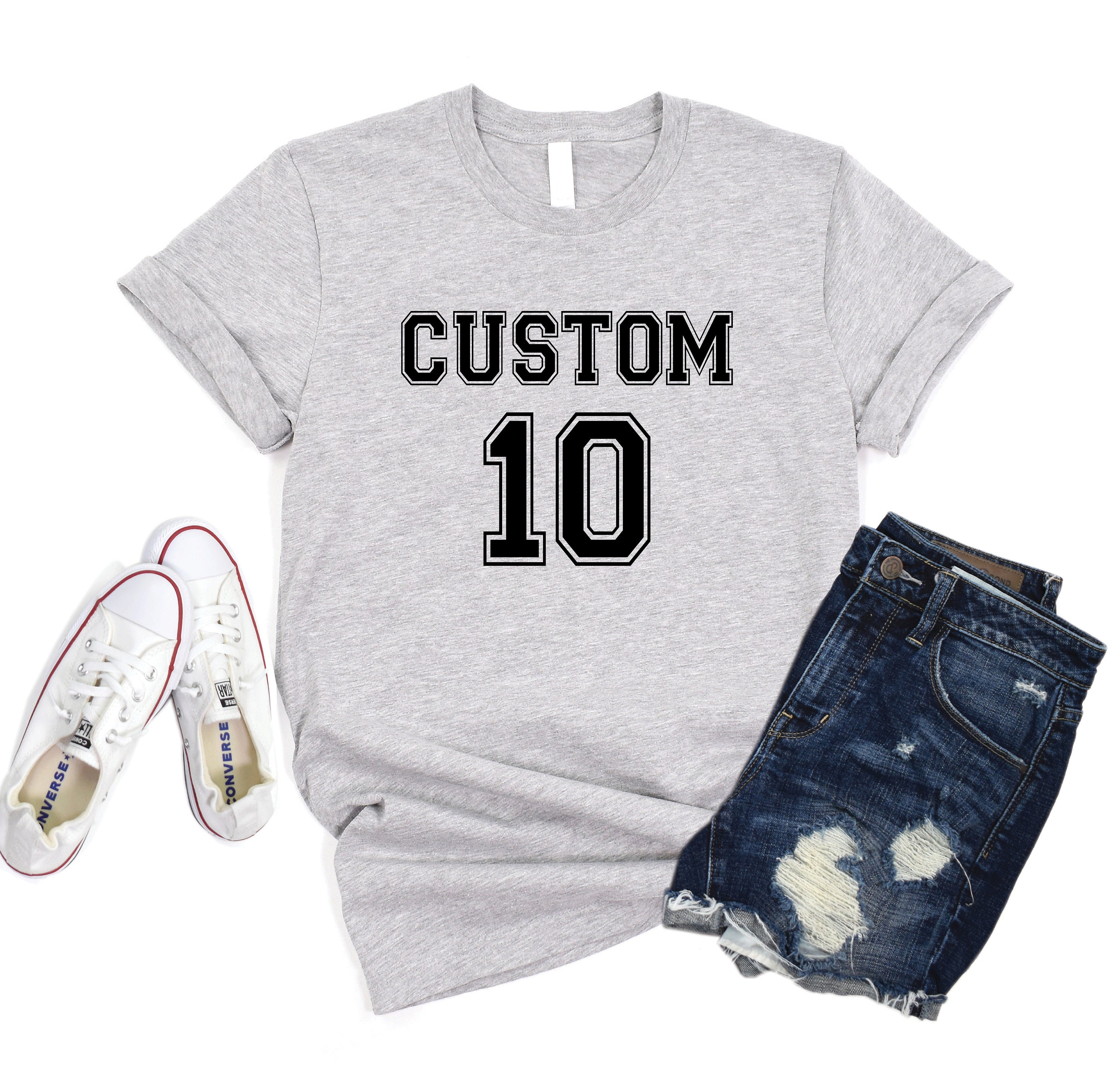 Custom Sports Team Shirts Front Back Name and Number Custom - Etsy