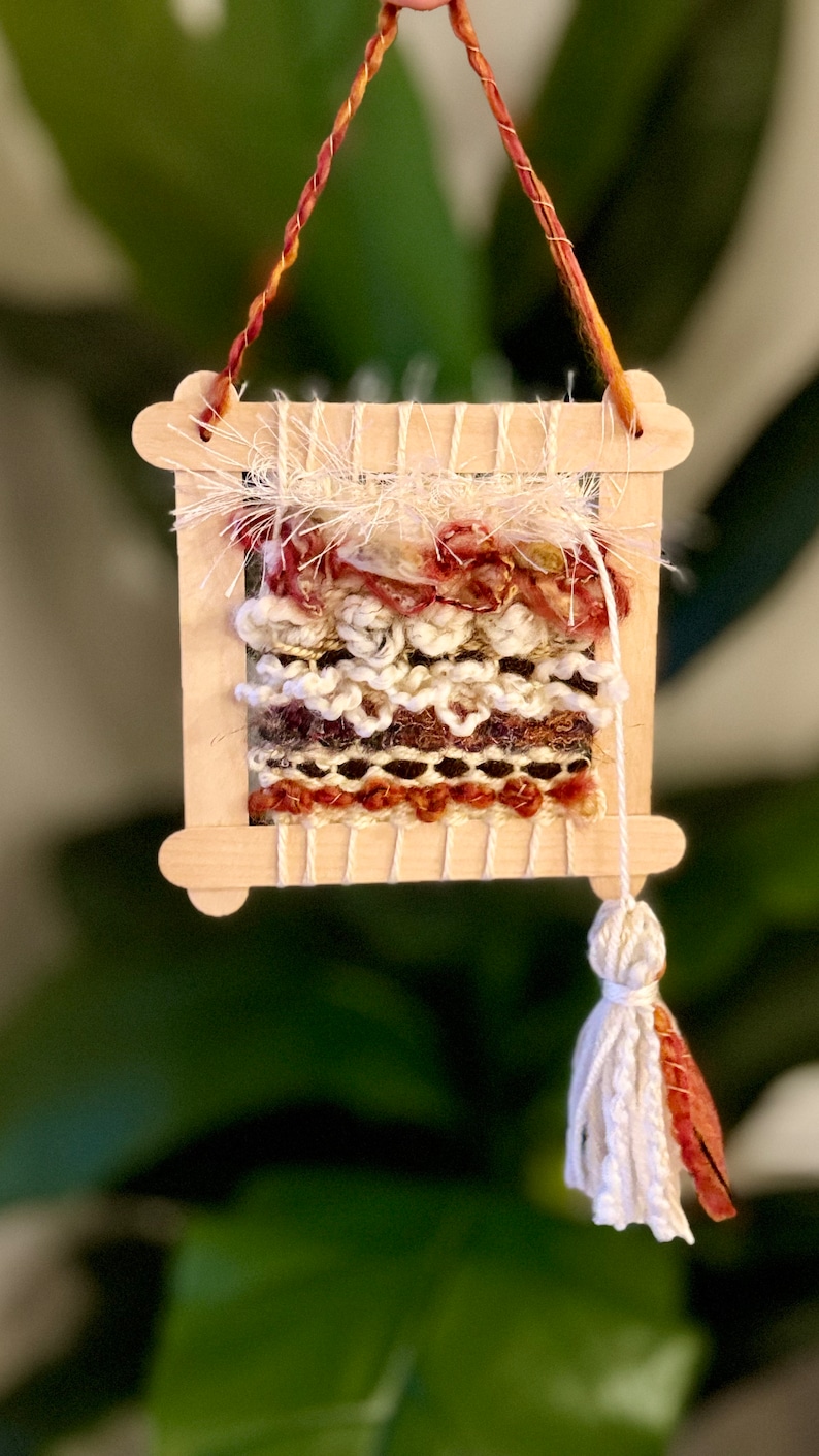 Tiny Complete Weaving Loom Kit. Video Tutorial. Learning the Basics of ...