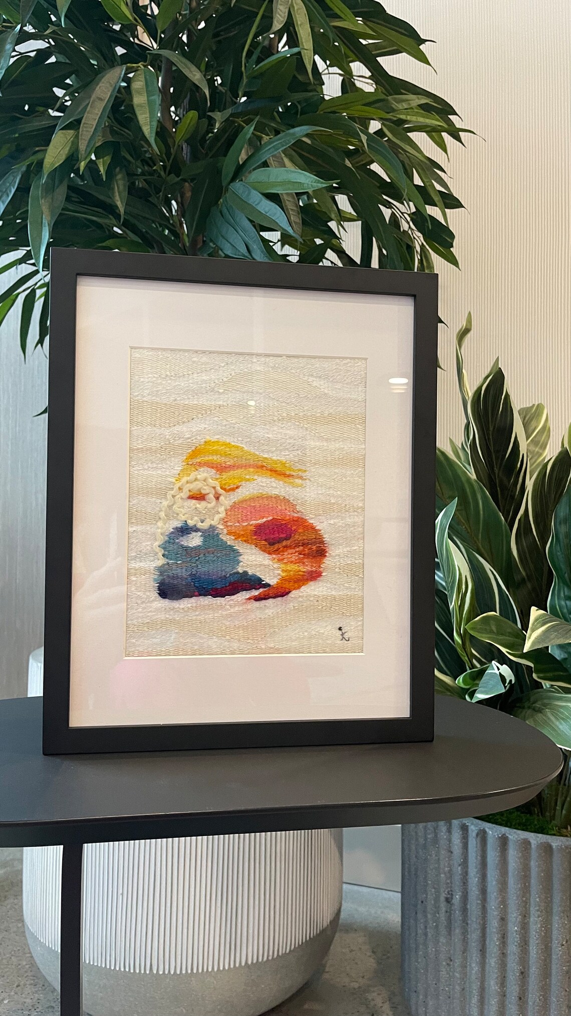 Woven Love Tapestry | Hand Woven Wall Hanging |designer White Red ...