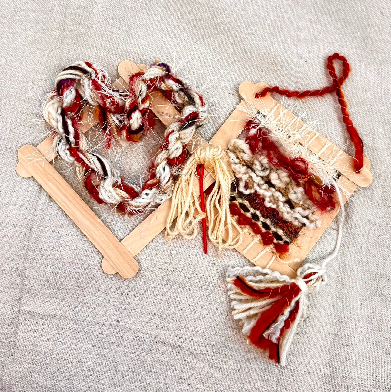 Tiny Complete Weaving Loom Kit. Video Tutorial. Learning the Basics of ...