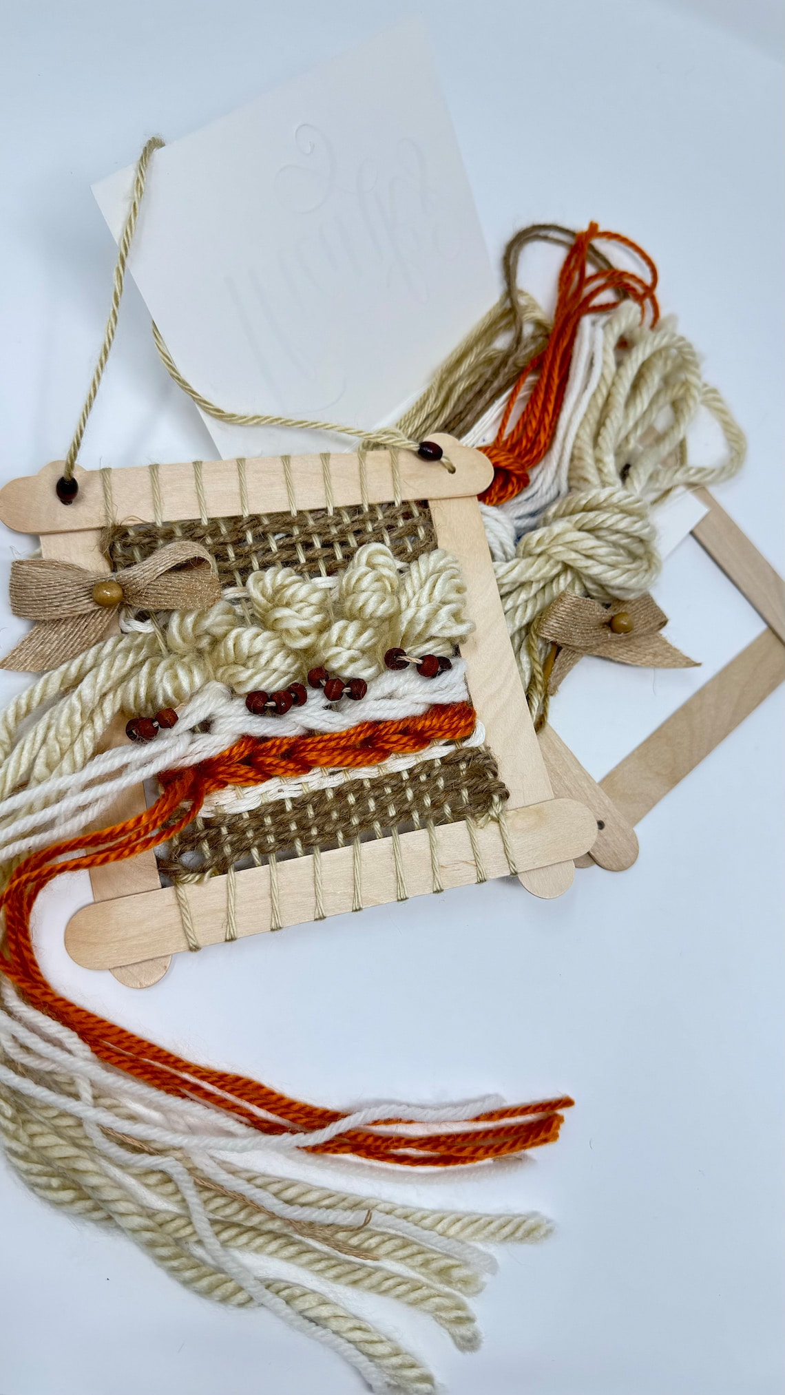 Tiny Complete Weaving Loom Kit. Video Tutorial. Learning the Basics of ...