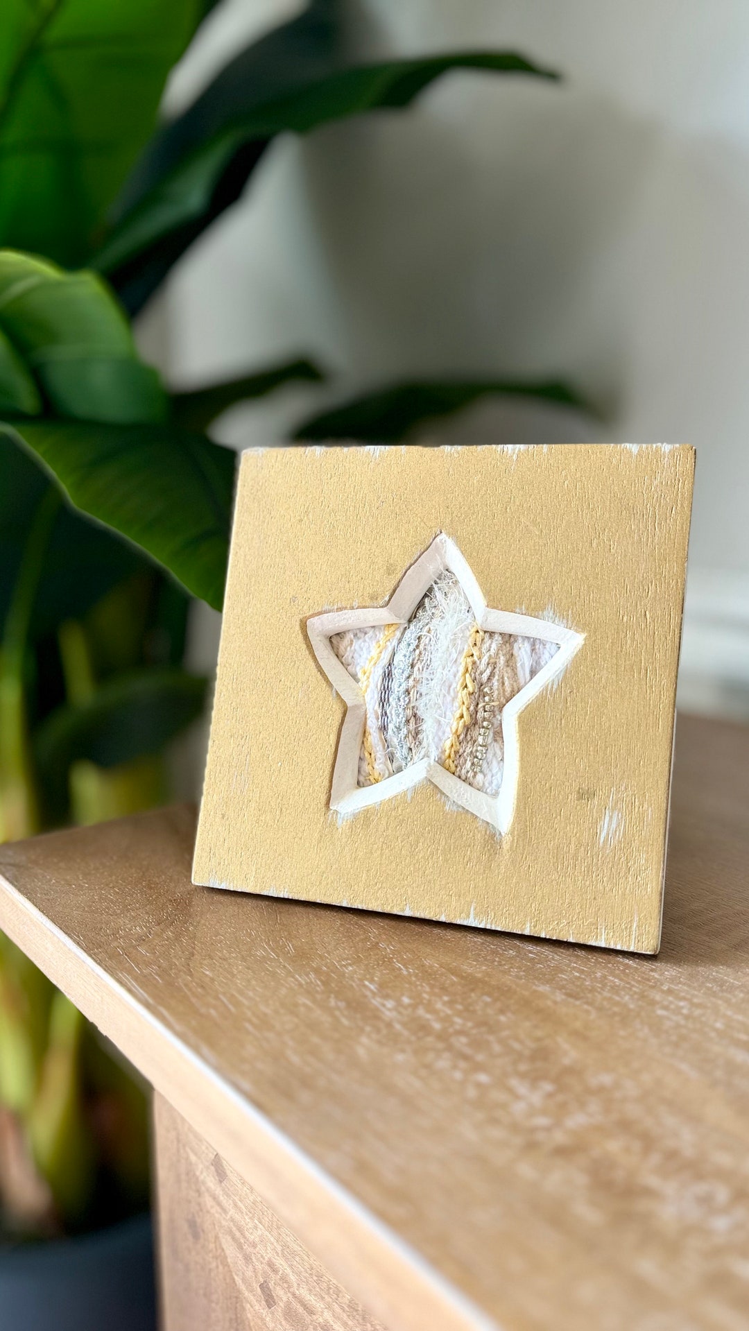 Woven Picture | Positive Star Frame | Golden Vintage Frame Accent ...