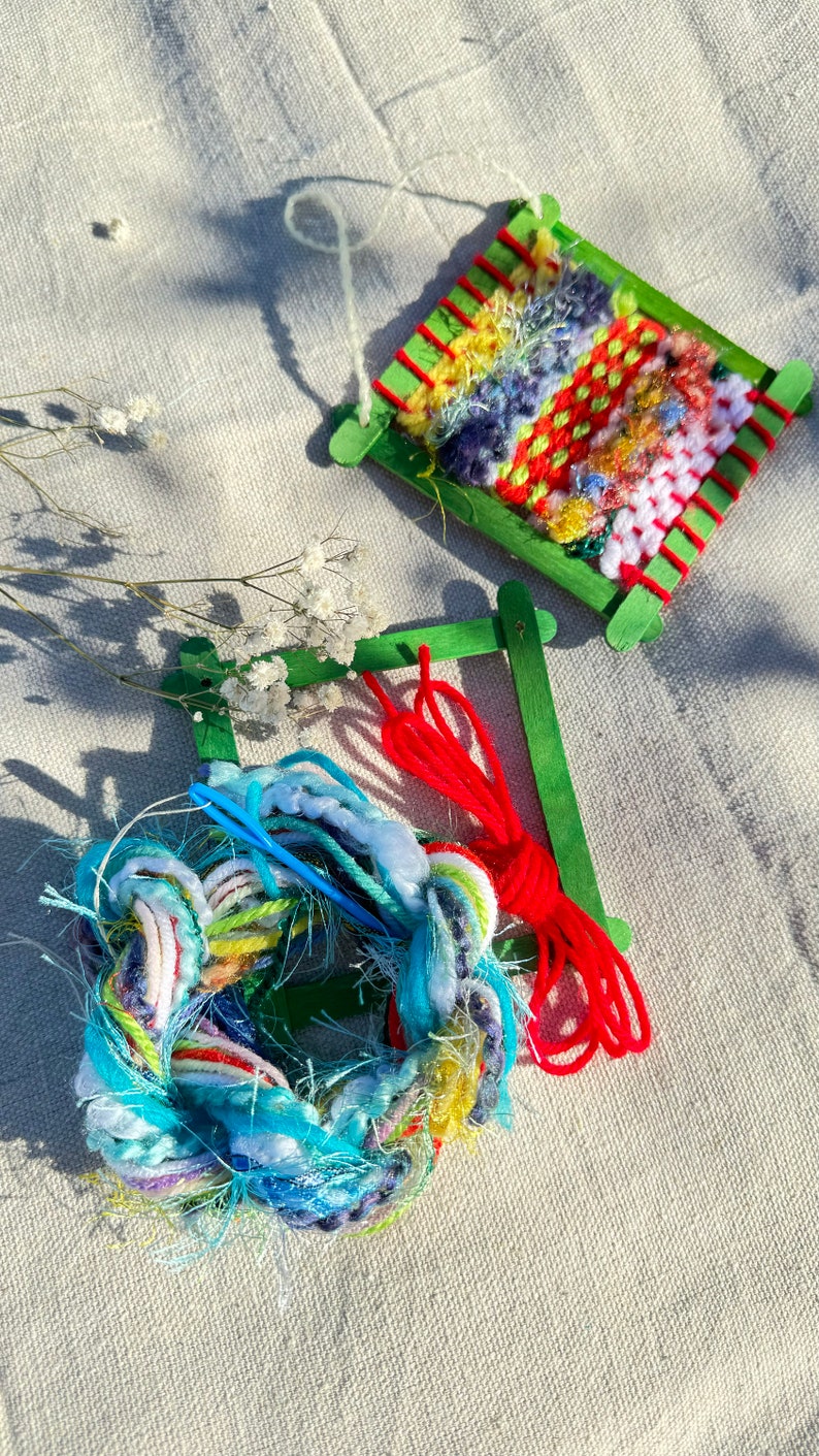Beginners Mini Weaving Kit | Learn to Weave Tapestry Green Red With ...