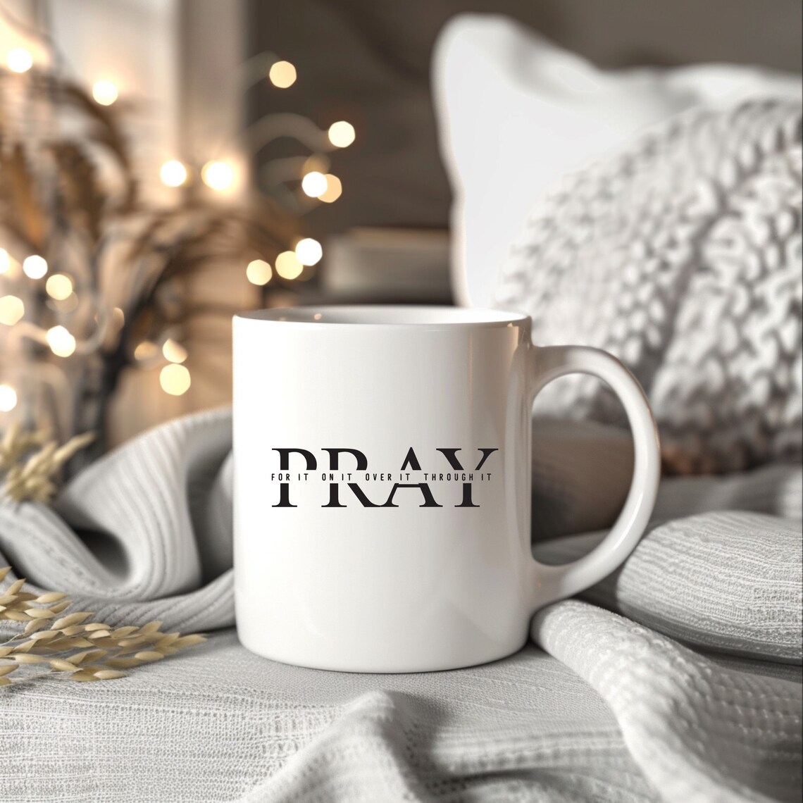 Pray Mug, Christian Message Mug, Gift for Her, Gift for Him, Christmas ...