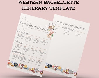 Last Rodeo Bachelorette Weekend Itinerary Canva Customizable Template ...