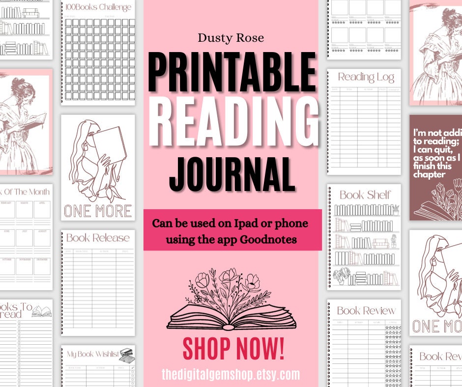 Digital Reading Journal - Printable, Printable Reading Journal ...