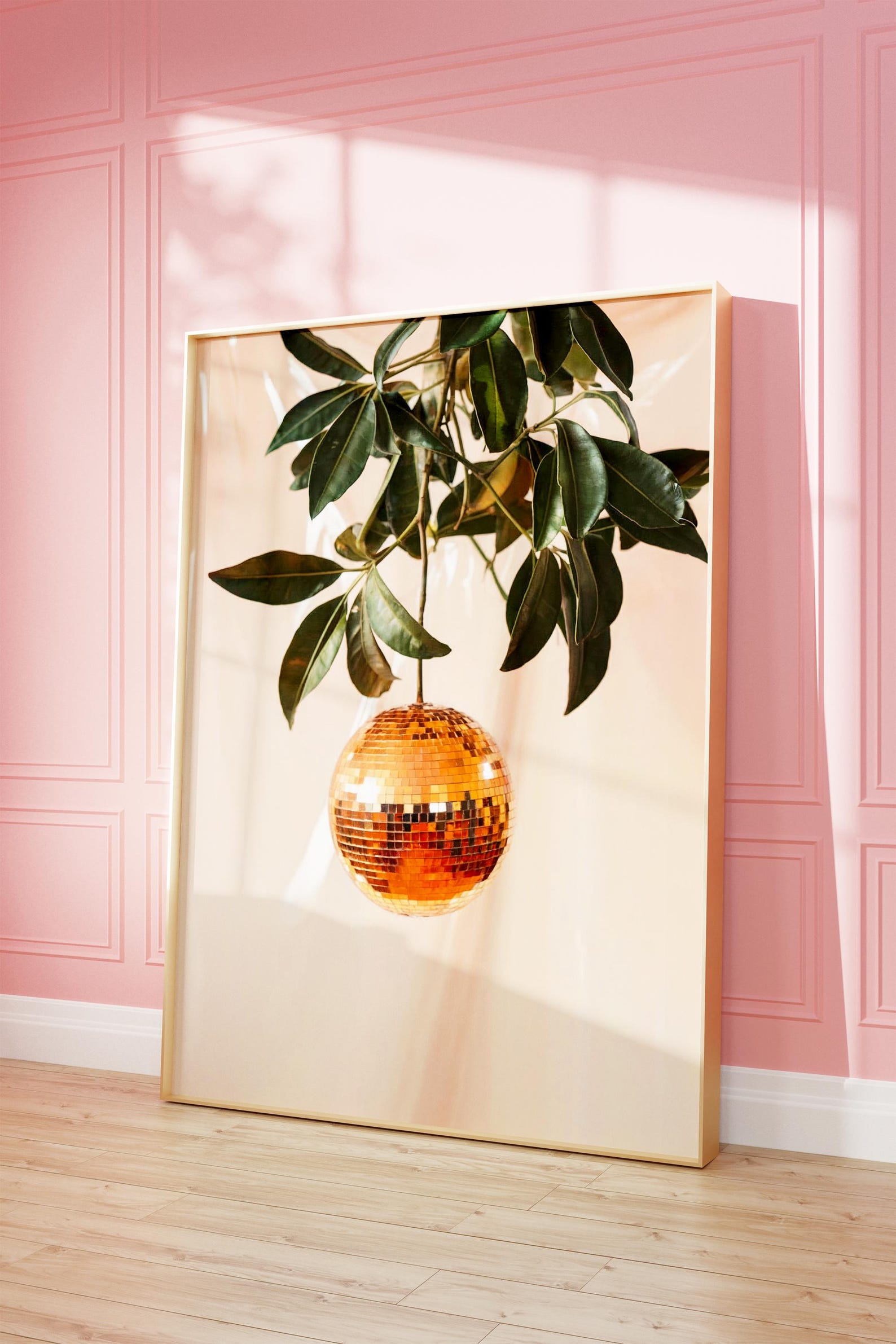 Disco Oranges Art Print | Wall Art Poster | Glam Disco Ball Oranges ...