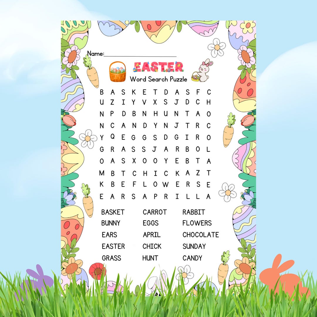 Sopas de letras para niños Sopa de letras de Pascua Actividades de ...