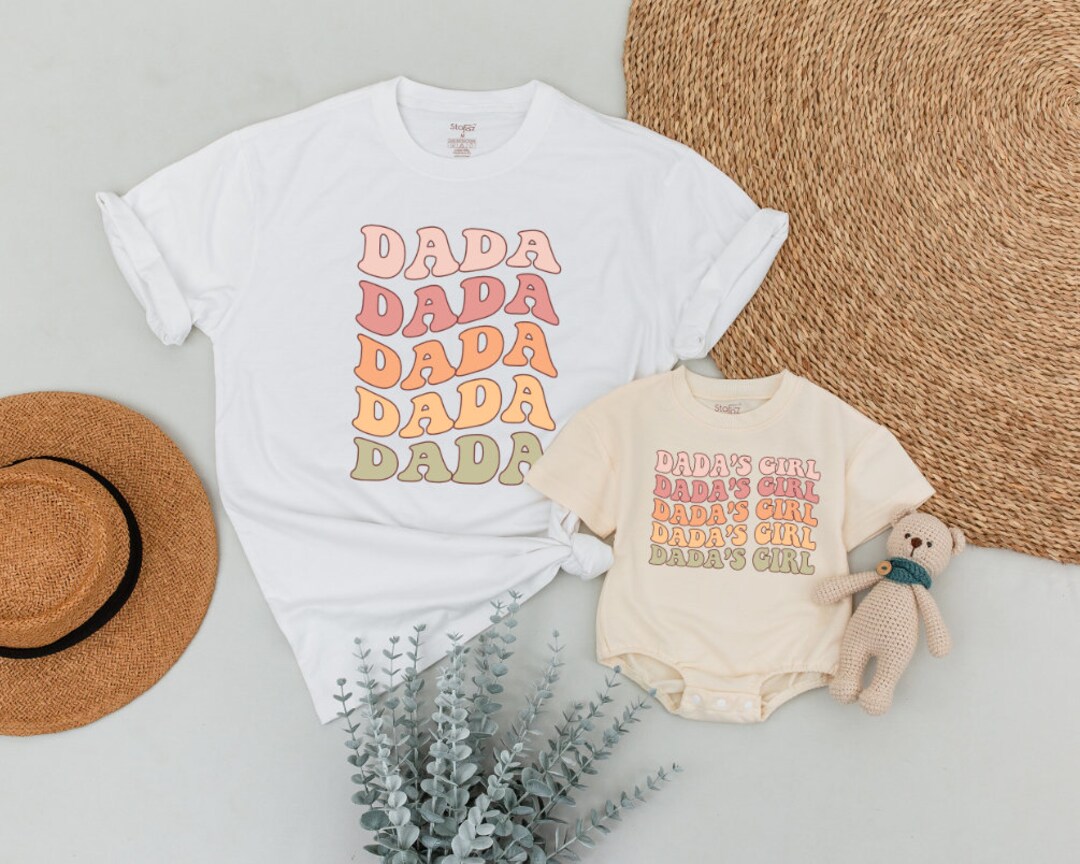 Personalized Dada and Dada's Girl Shirts, Dad and Baby Matching Outfit ...
