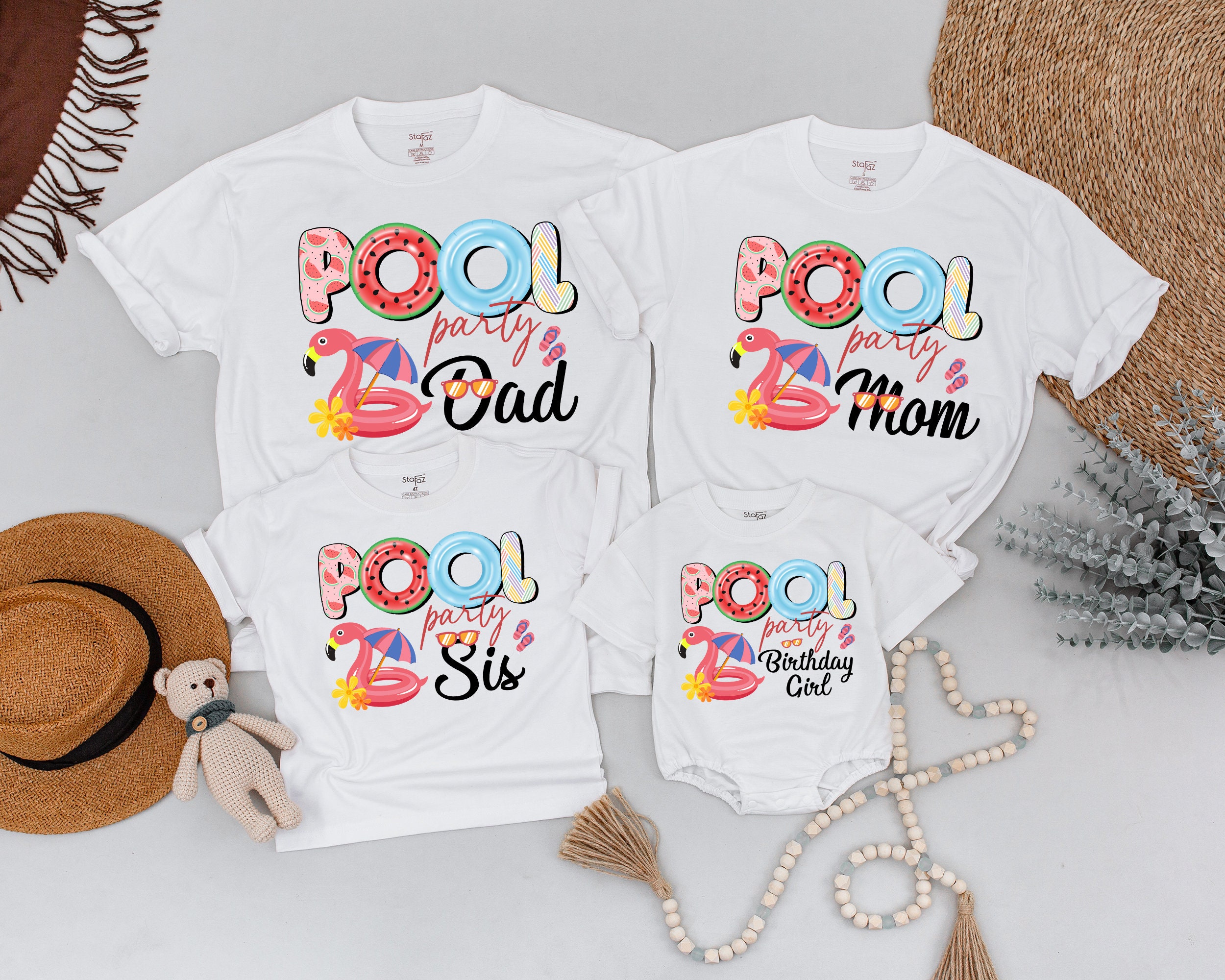 Pool Party Family Matching Shirts, Pool Party Outfit, Summer Family ...