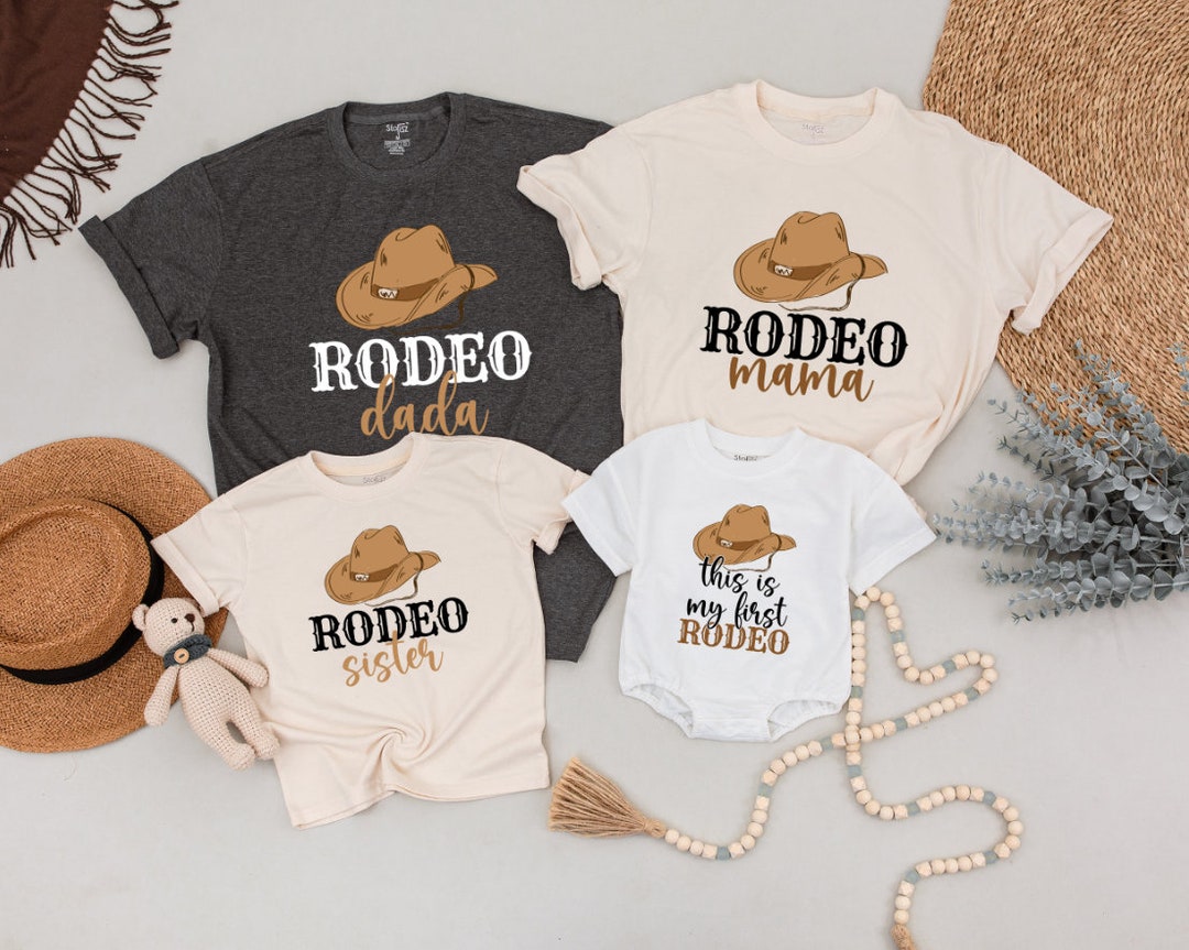 My First Rodeo Birthday Family Shirts, Cowboy Birthday Shirts, Western ...