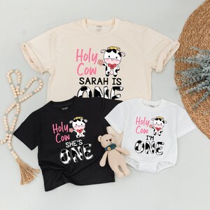 Holy Cow Family Shirts, Holy Cow I'm One First Birthday Outfit, Holy ...