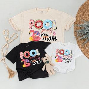 Pool Party Family Matching Shirts, Pool Party Outfit, Summer Family ...