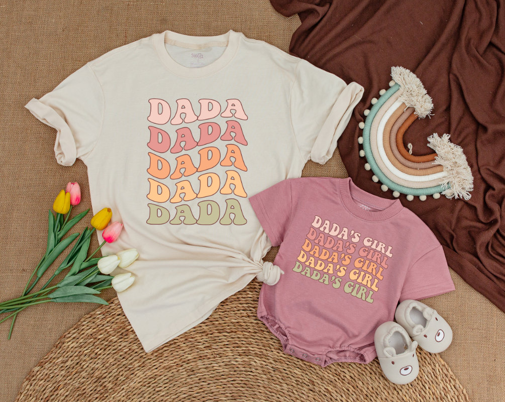 Personalized Dada and Dada's Girl Shirts, Dad and Baby Matching Outfit ...