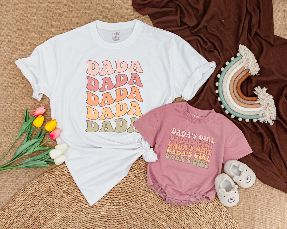 Personalized Dada and Dada's Girl Shirts, Dad and Baby Matching Outfit ...