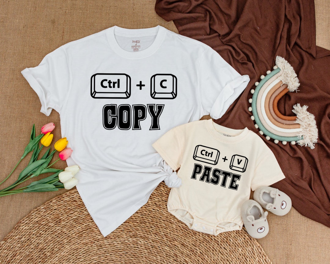 Our First Father's Day Outfit, Custom Copy Paste Shirt, Matching Ctrl C ...