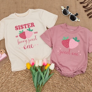 Berry First Family Birthday Shirts, Sweet One Family Shirts, Strawberry ...