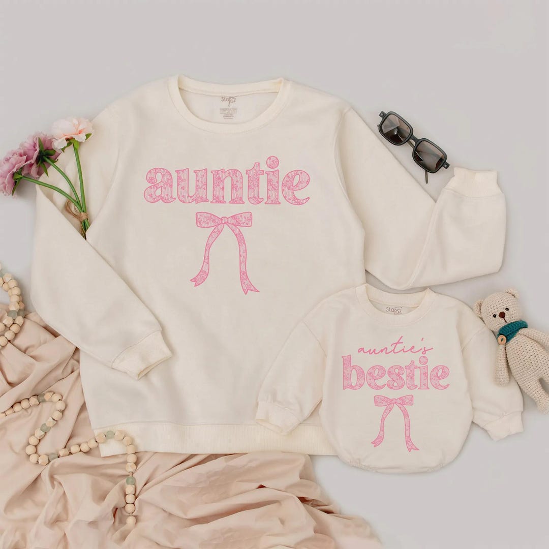 Personalized Auntie and Aunties Bestie Sweatshirts, Matching Outfits ...