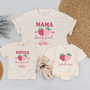 Berry First Family Birthday Shirts, Sweet One Family Shirts, Strawberry ...