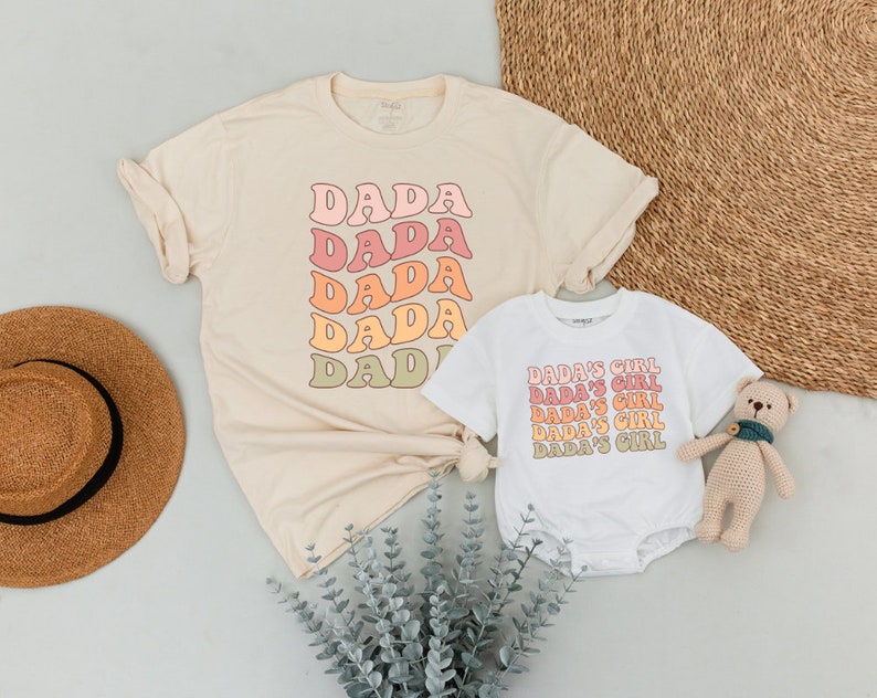 Personalized Dada and Dada's Girl Shirts, Dad and Baby Matching Outfit ...