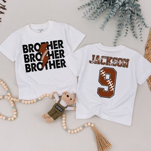 Custom Football Game T-shirt, Brother Football Shirt, Football Baby ...