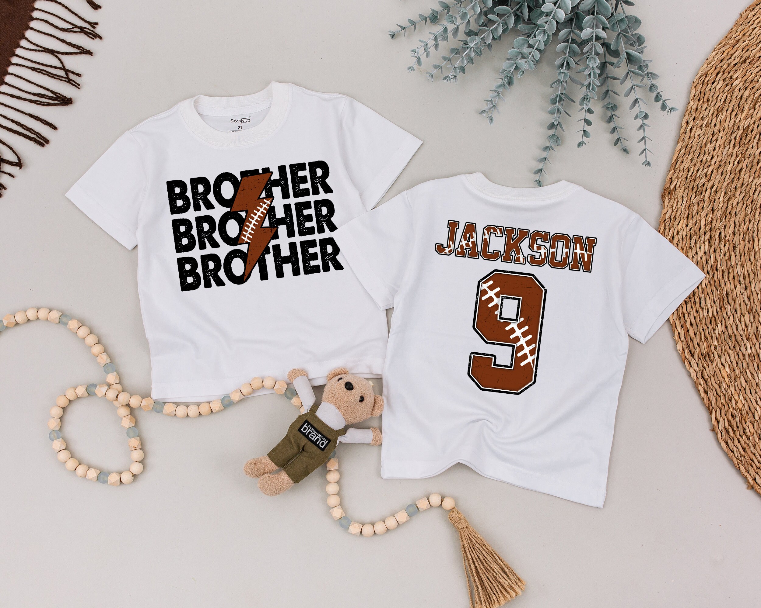 Custom Football Game T-shirt, Brother Football Shirt, Football Baby ...
