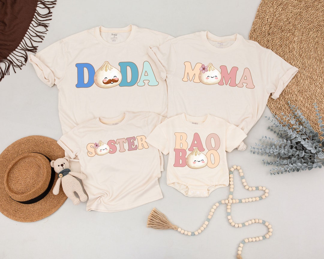 Custom Name Baby Bao Matching Shirts, Little Dumpling Outfit, Pregnancy ...