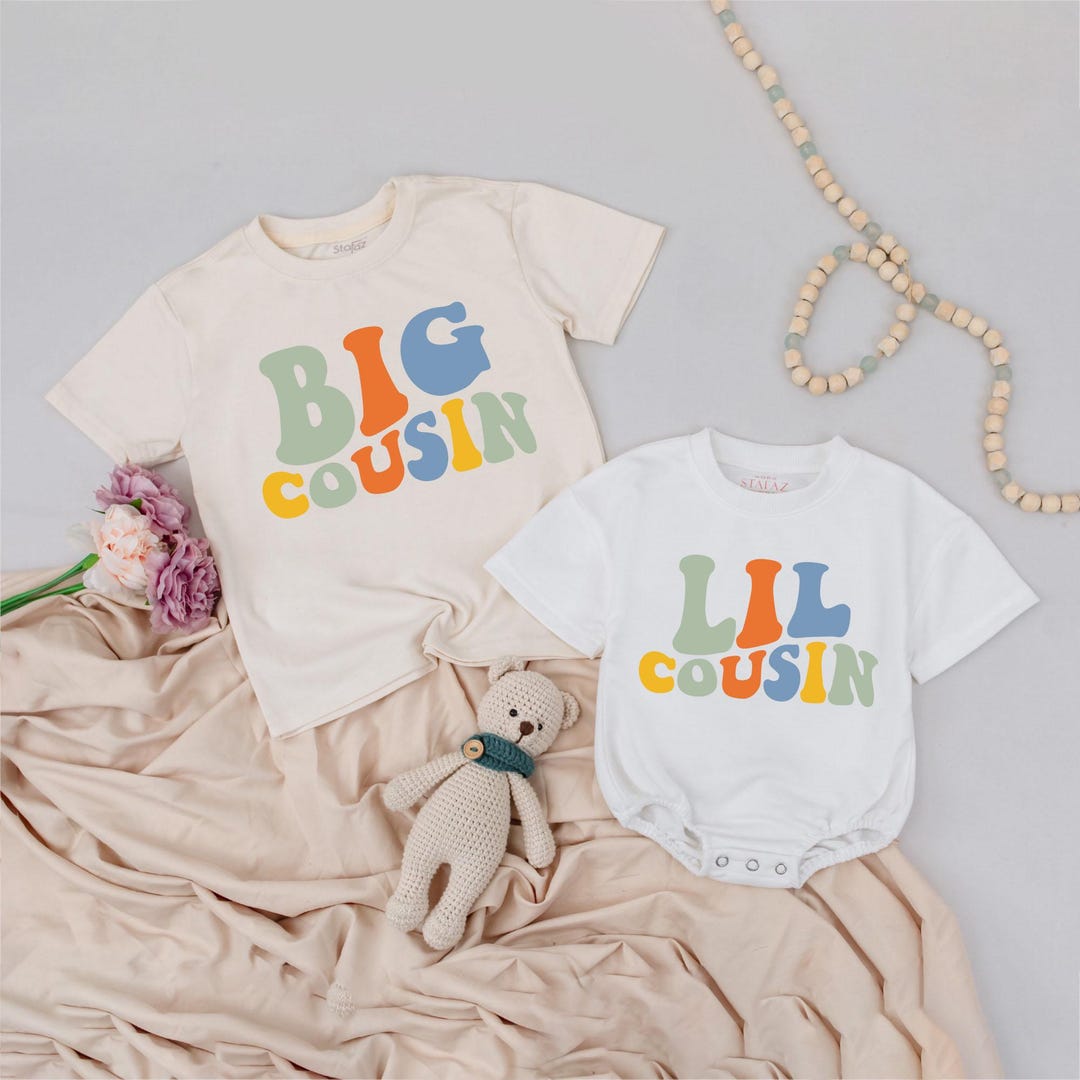 Matching Big Cousin Little Cousin Outfits, Personalized Toddler Shirts ...