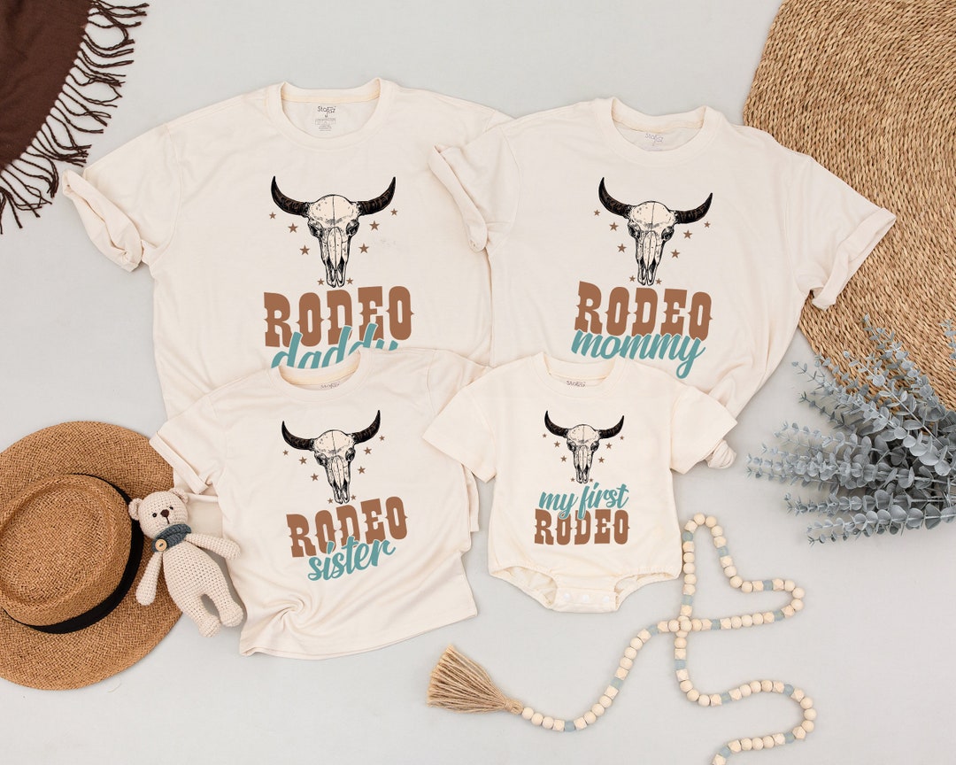 My First Rodeo Birthday Family Matching Shirt, Rodeo Birthday Shirt ...