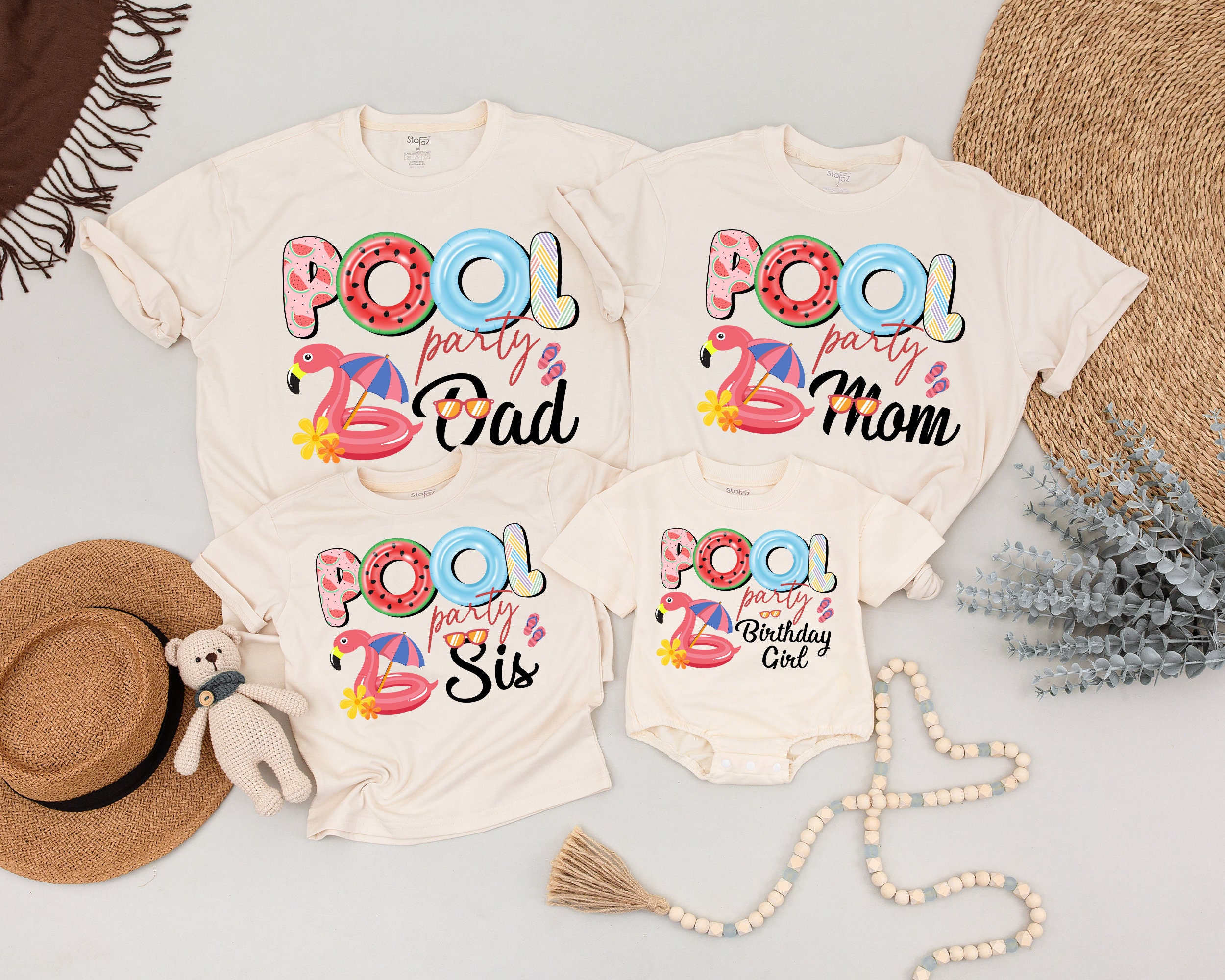 Pool Party Family Matching Shirts, Pool Party Outfit, Summer Family ...