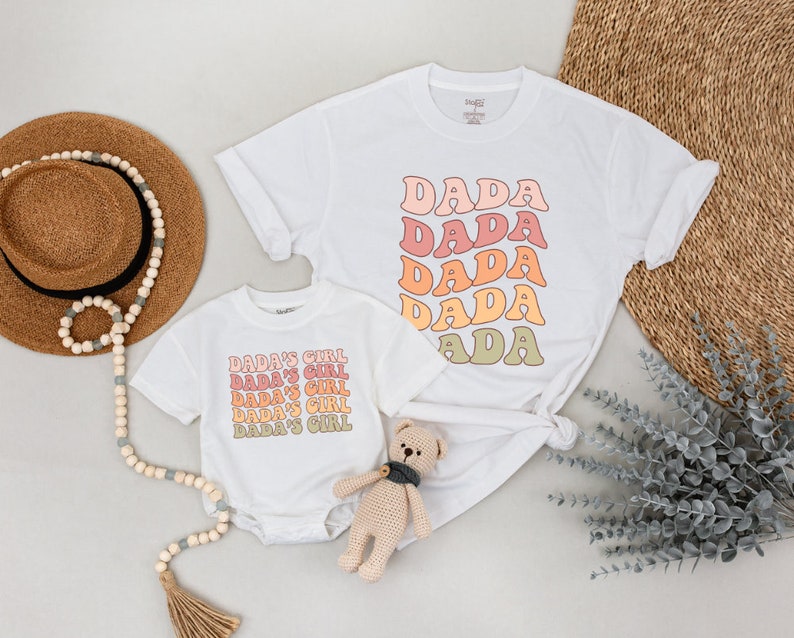 Personalized Dada and Dada's Girl Shirts, Dad and Baby Matching Outfit ...