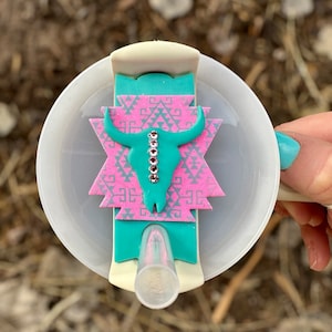 Pink and Turquoise Western Stanley Topper, Western Stanley Top - Etsy