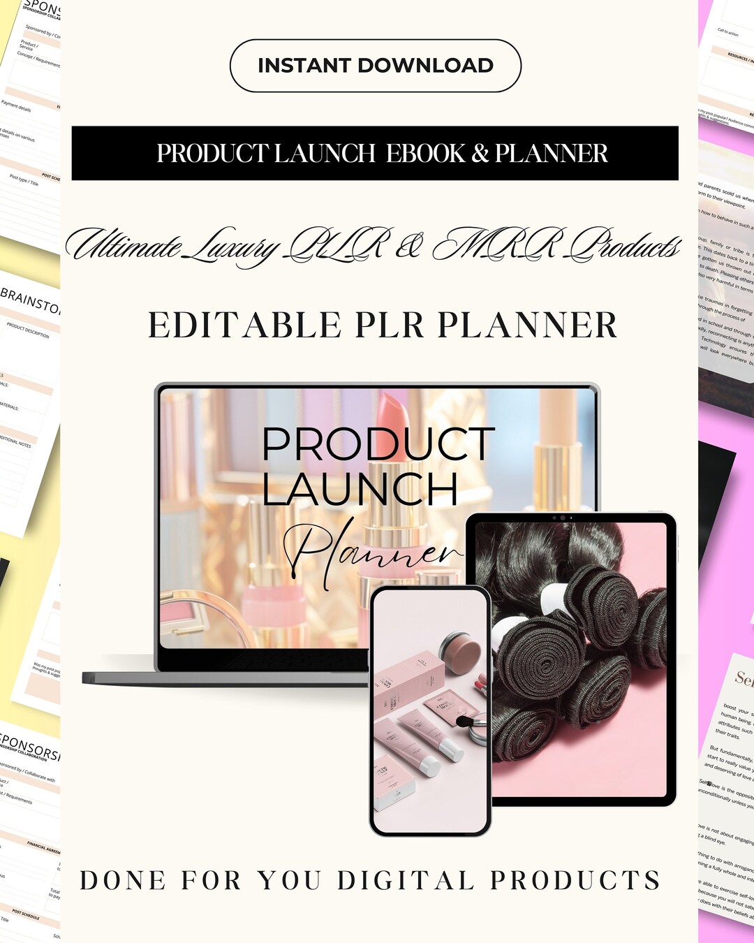 PLR Product Launch Planner, Business Planner, Productivity, Online ...