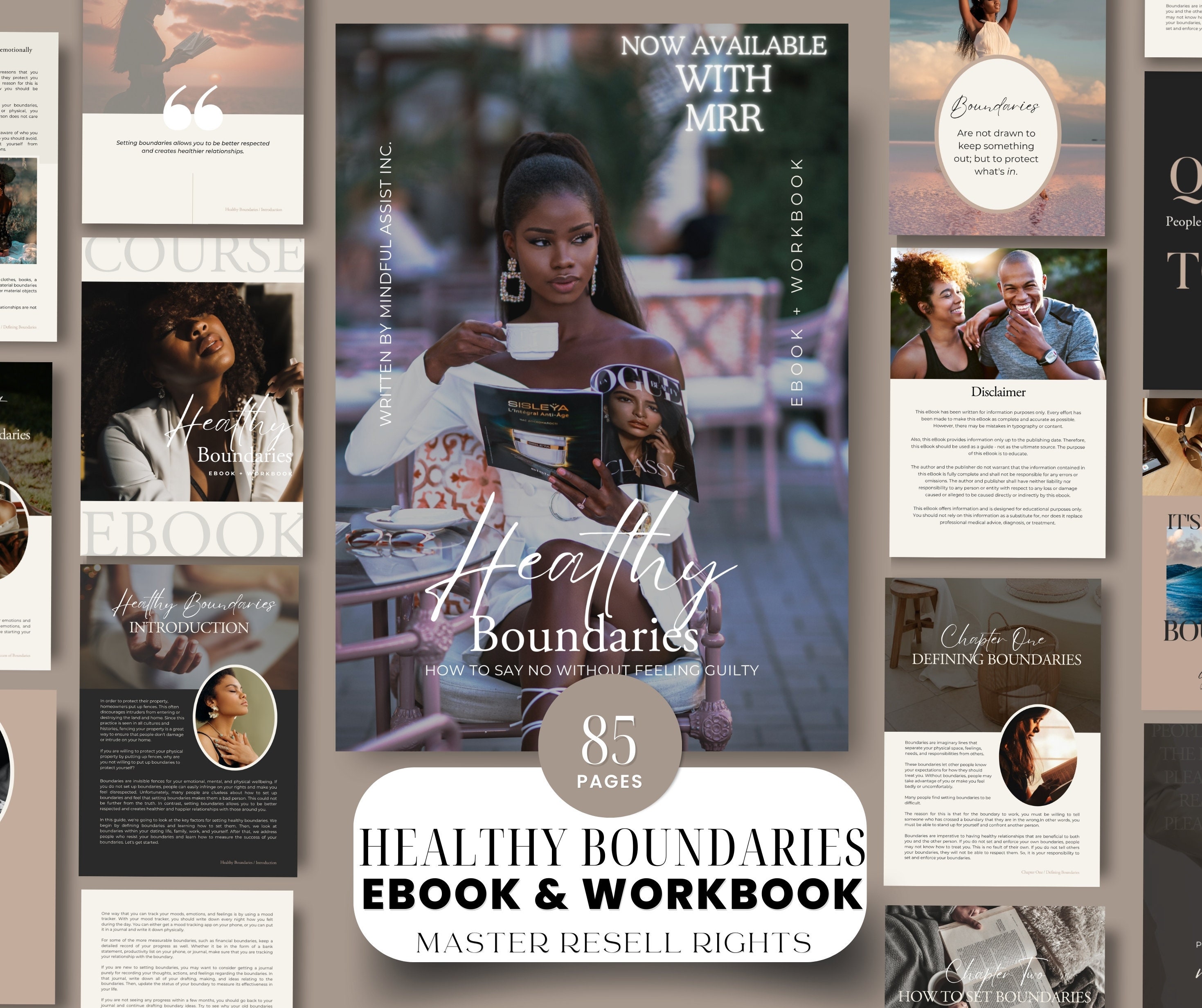 Healthy Boundaries, MRR, Wellness Journal, Ebook, Master Resell ...