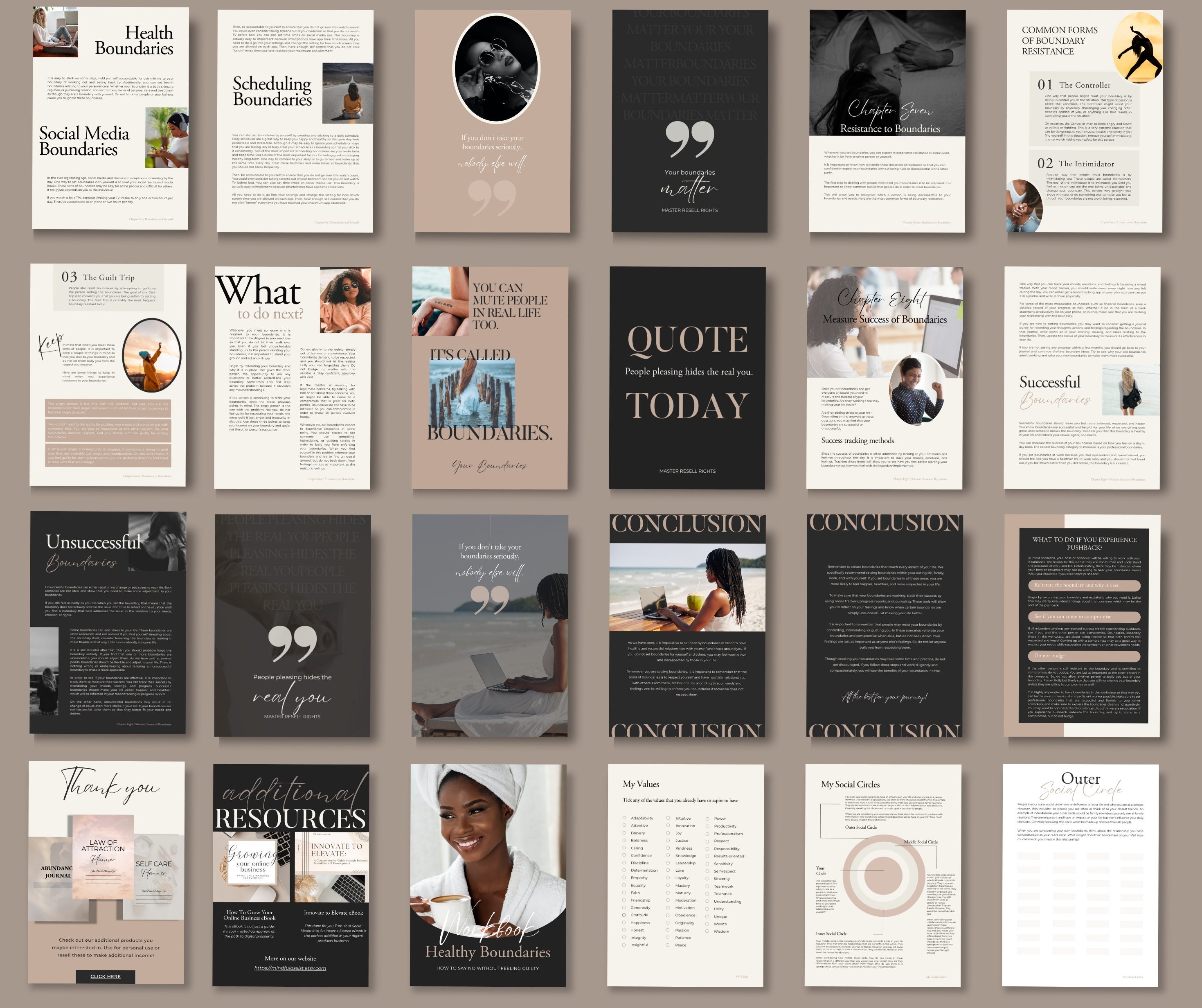 Healthy Boundaries, MRR, Wellness Journal, Ebook, Master Resell ...