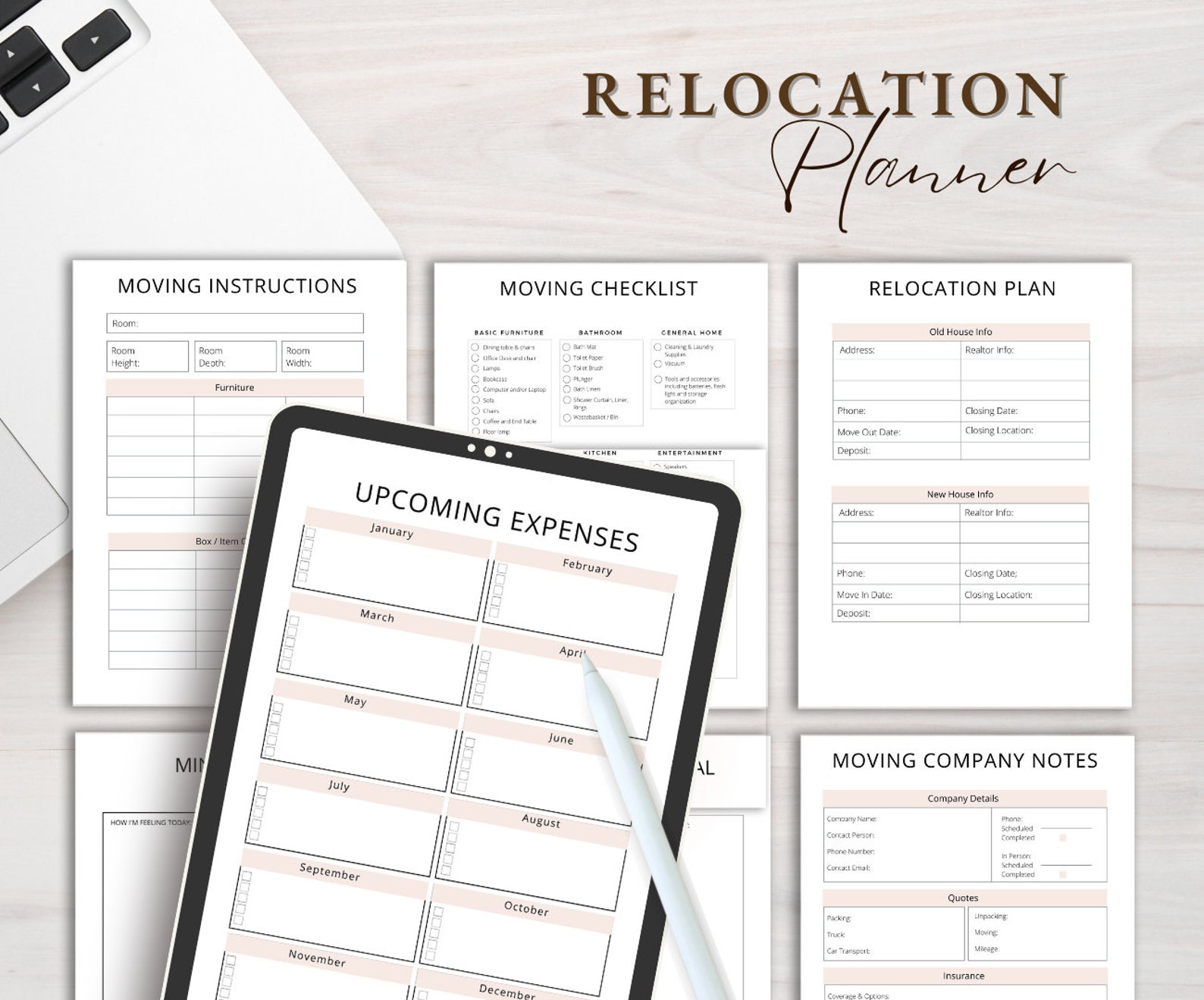 PLR Relocation Planner, Moving Checklist, PLR Digital Planner, Master Resell Rights, Canva ...
