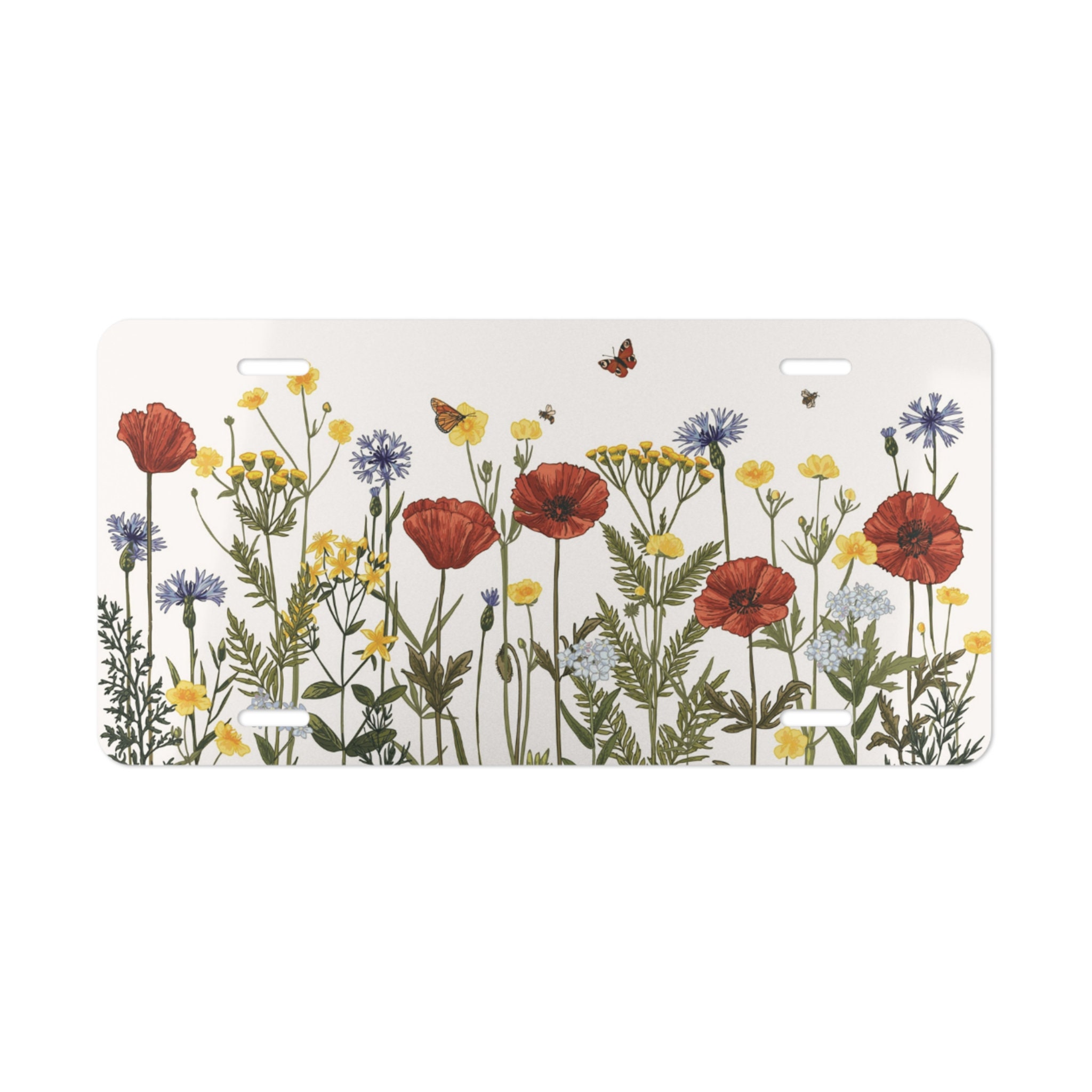 Wildflower License Plate Wild Flower Boho Hippie License - Etsy