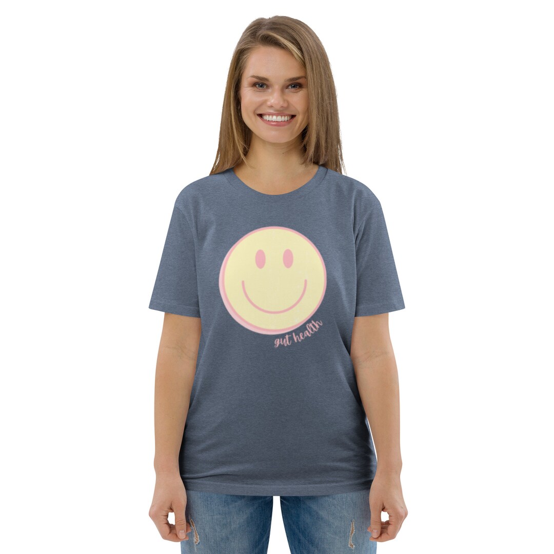 Smiley Face (gut Health) Organic Cotton T-shirt - Etsy