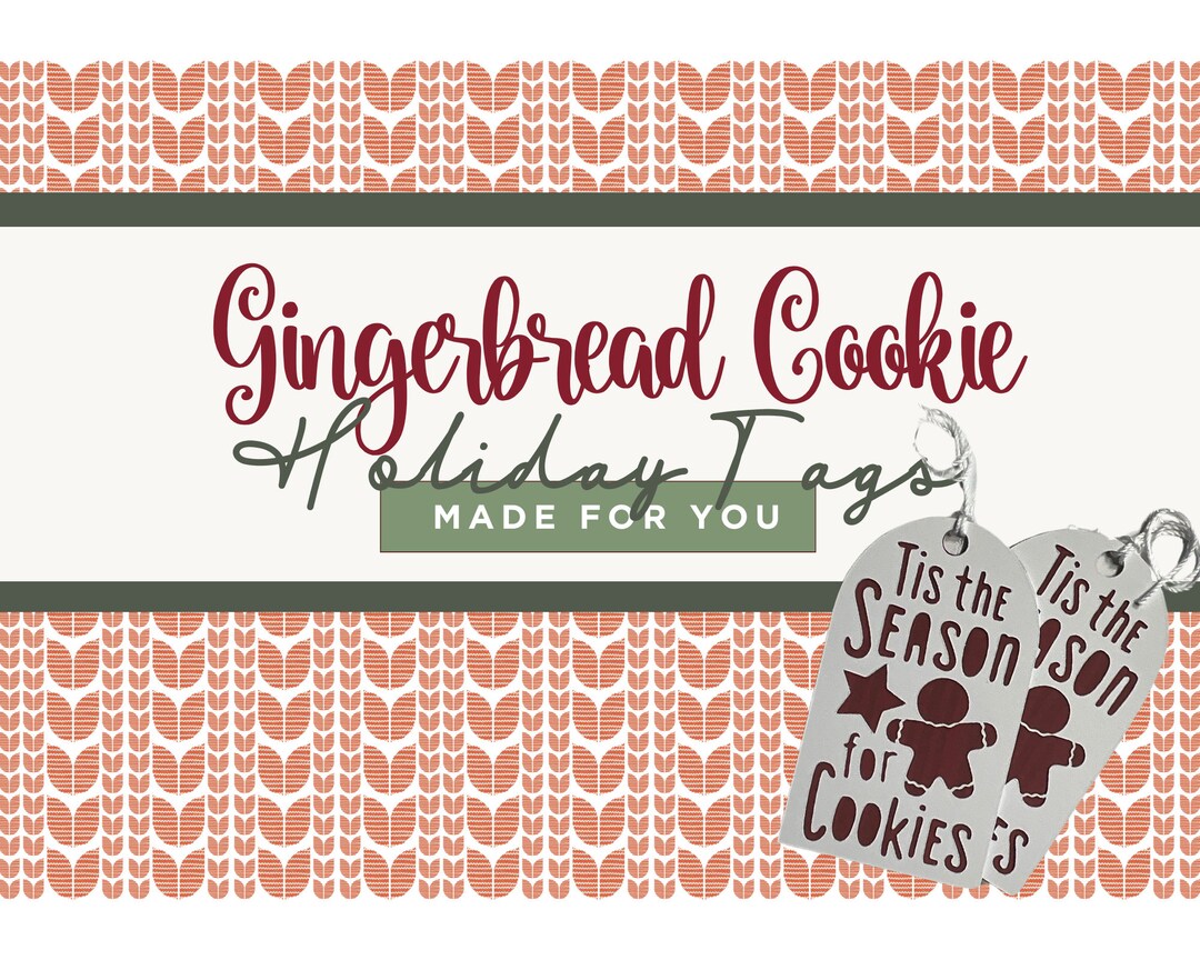 Gingerbread Cookie Tags for Christmas Cookie Plate Tag for - Etsy