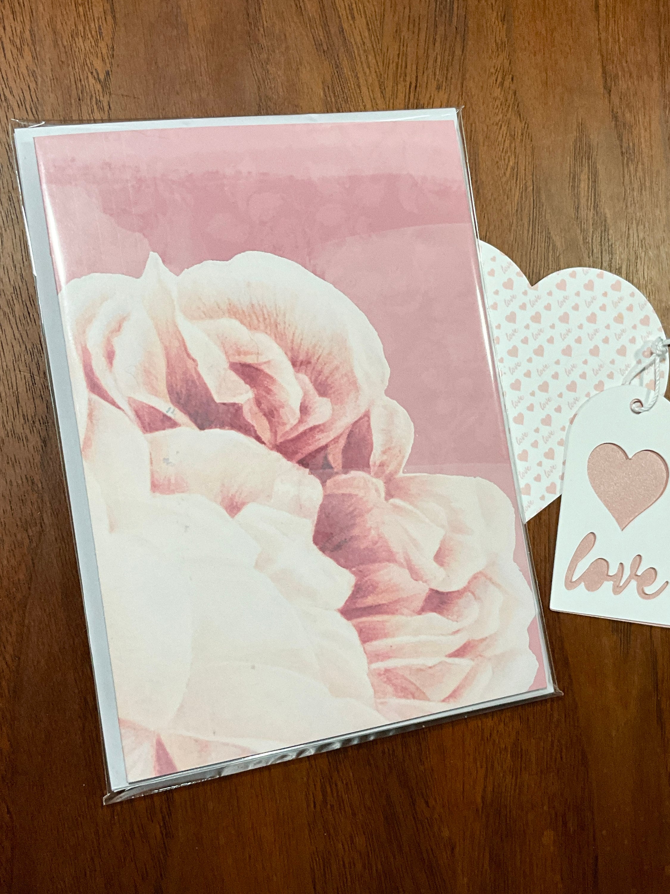 Digital Pink Rose Card 5x7 Printable Card Digital Download Simple Card ...