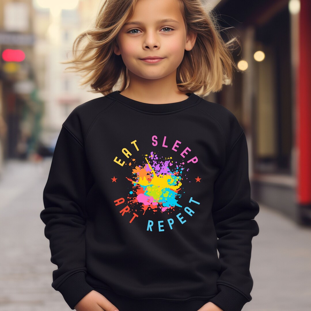 Kid Art Lover Shirt, Cute Young Artist Sweatshirt, Fun Art Lover ...