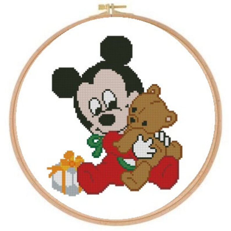 Christmas Cartoon Cross Stitch Pattern My First Christmas Cross Stitch ...