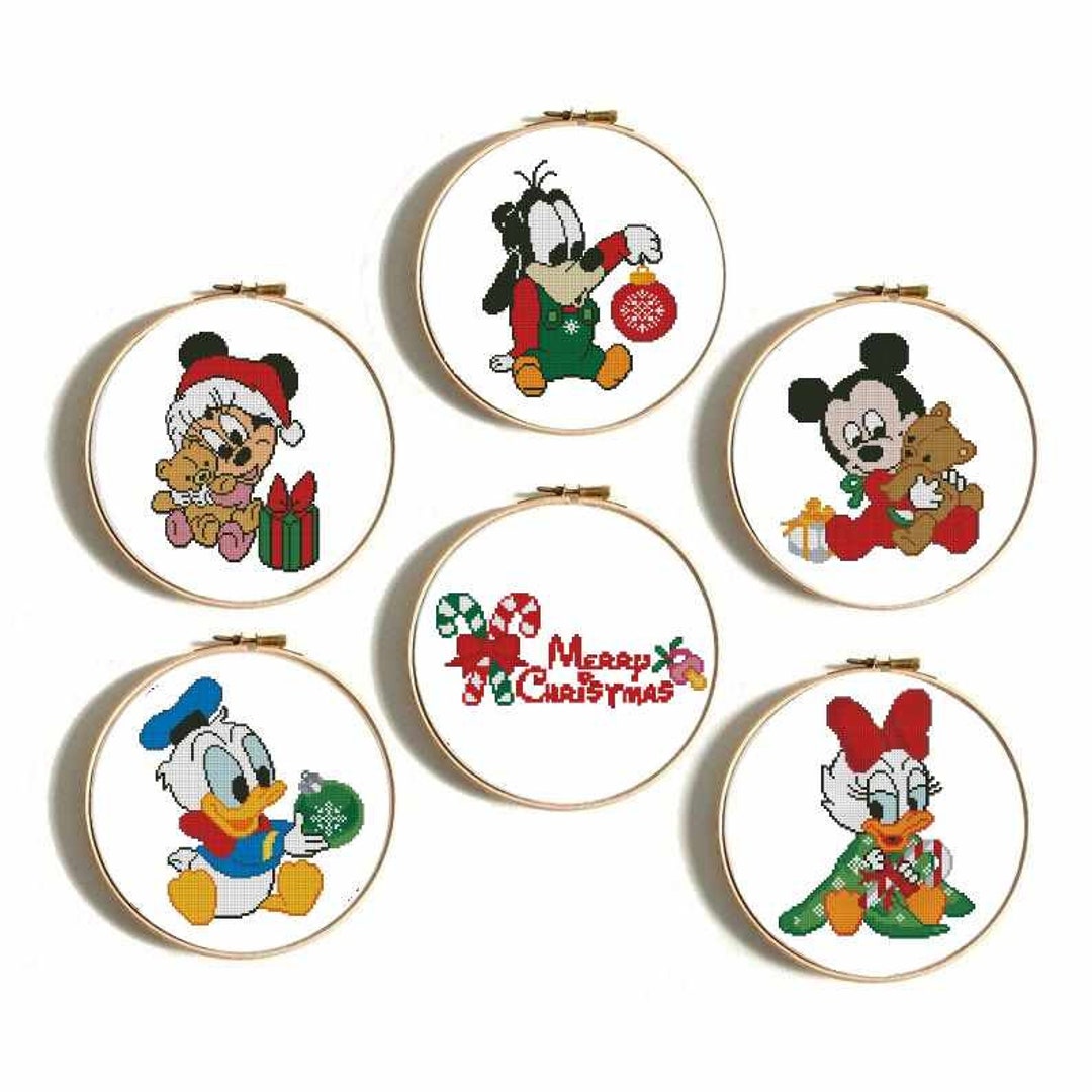 Christmas Cartoon Cross Stitch Pattern My First Christmas Cross Stitch ...