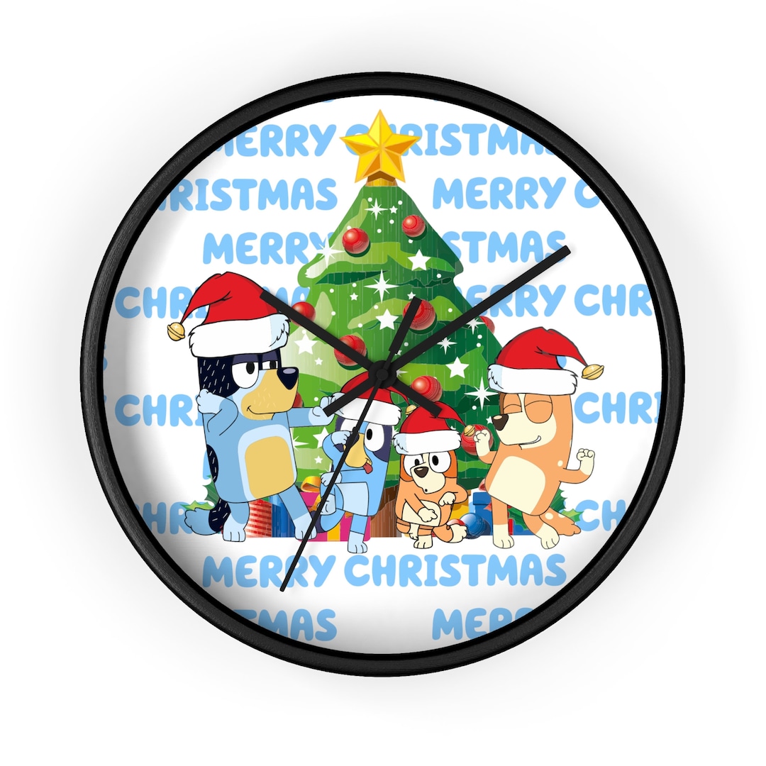 Bluey Christmas Wall Clock - Etsy