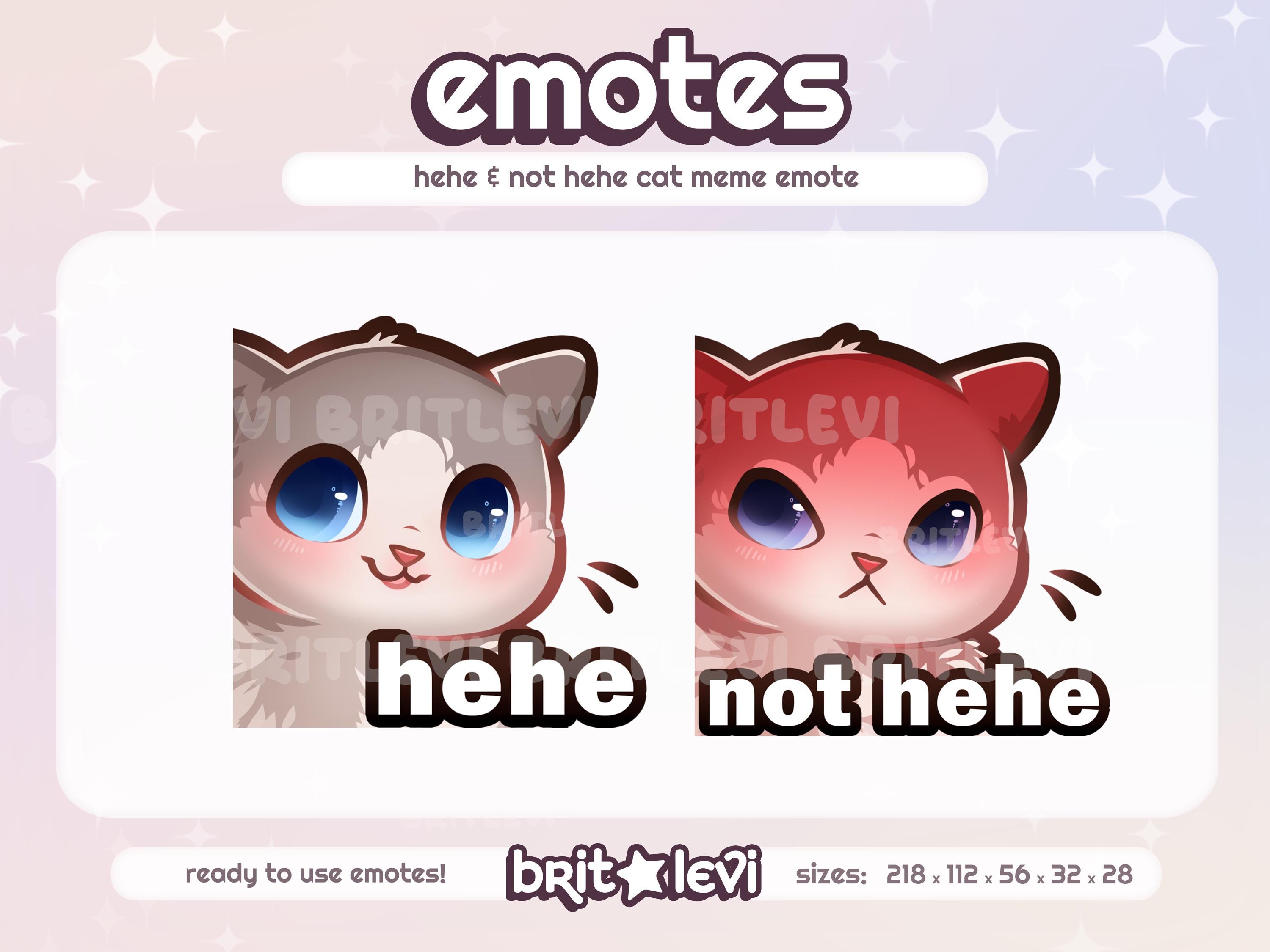 Hehe Cat Meme Emotes: Twitch & Discord Emotes (digital Download) - Etsy
