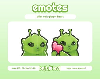 Pink Alien Cat Glorp Comfy and Lurking Emotes: Twitch & Discord Emotes ...