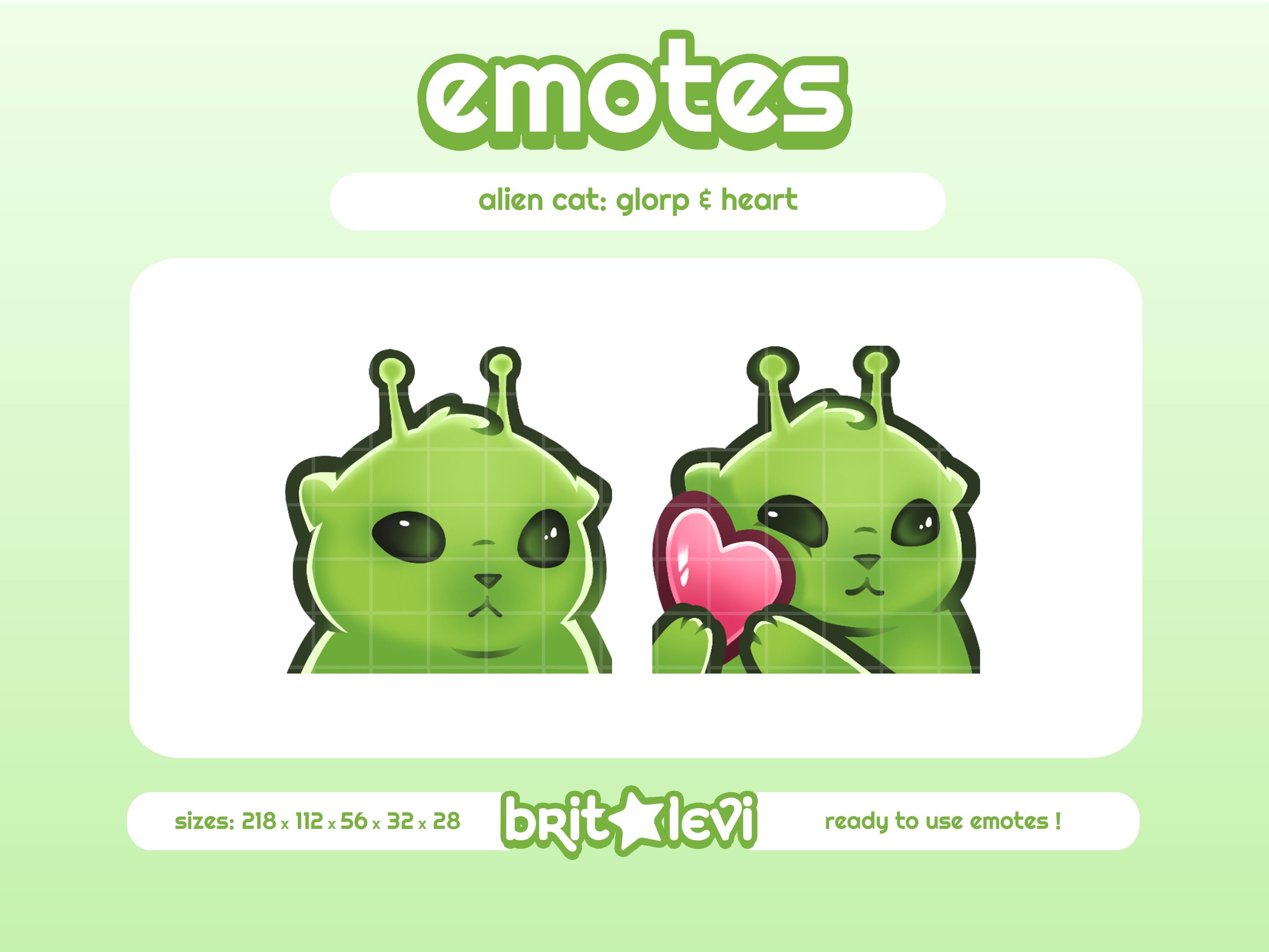 Alien Cat Glorp Emotes: Twitch & Discord Emotes (digital Download) - Etsy