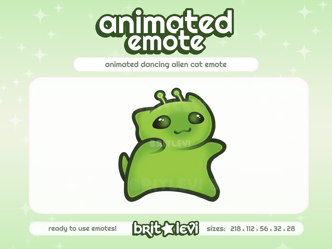 Animated Dancing Alien Cat Emote: Twitch & Discord Emote (GIF Digital ...