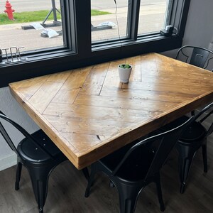 Rustic Herringbone Table Top - Etsy